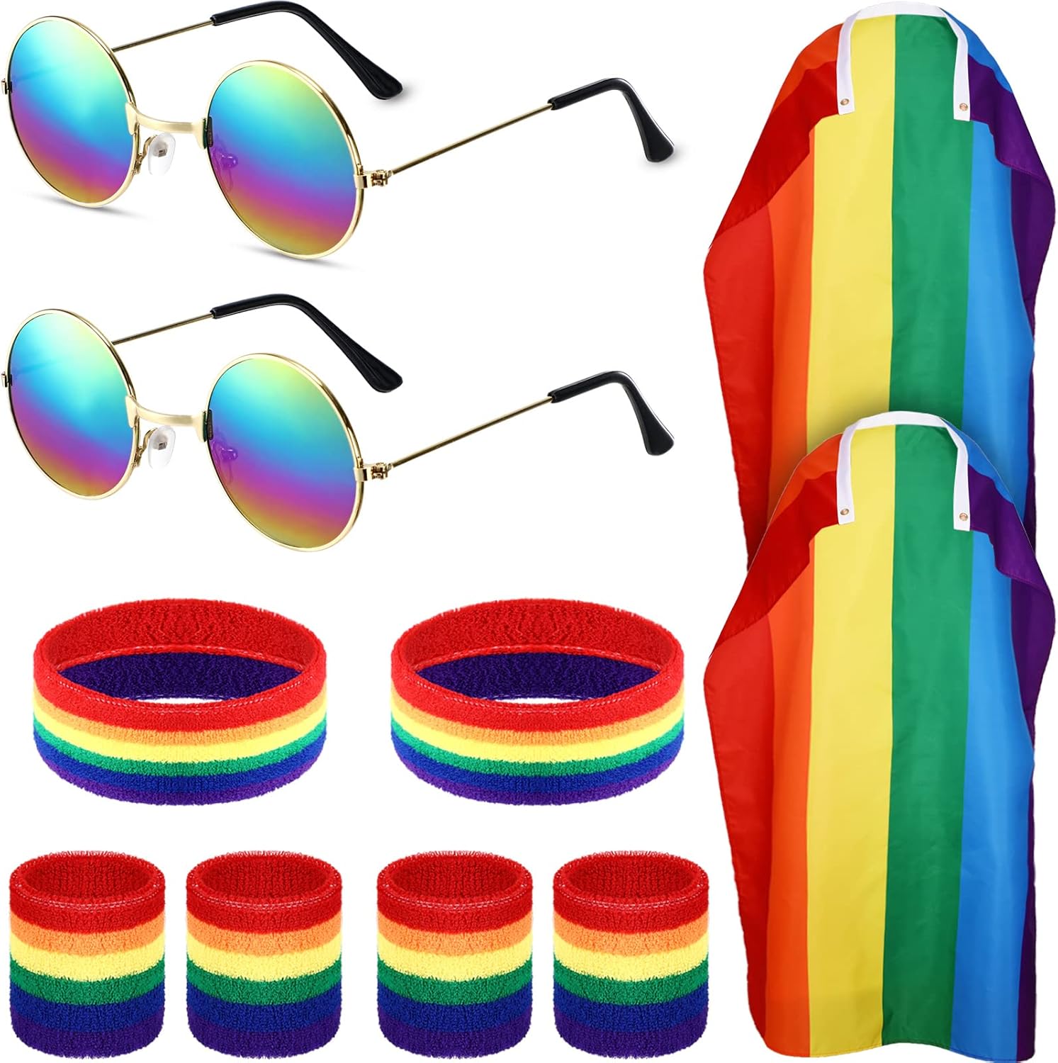 Amazon.com: Toulite 2 Set Gay Pride Rainbow Accessory for Gay Couples ...