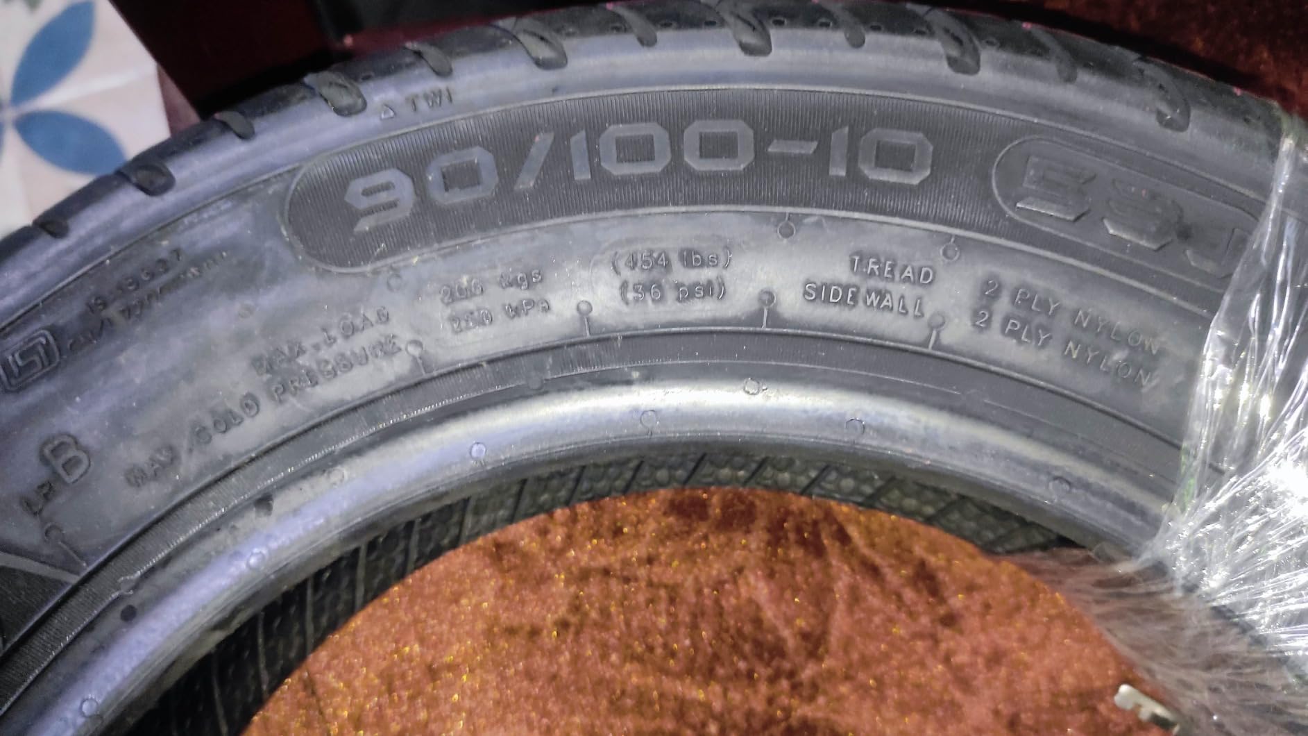 MRF Zapper C1 90/100/10 Tubeless Tyre For Scooter Rear Only (Not for ...