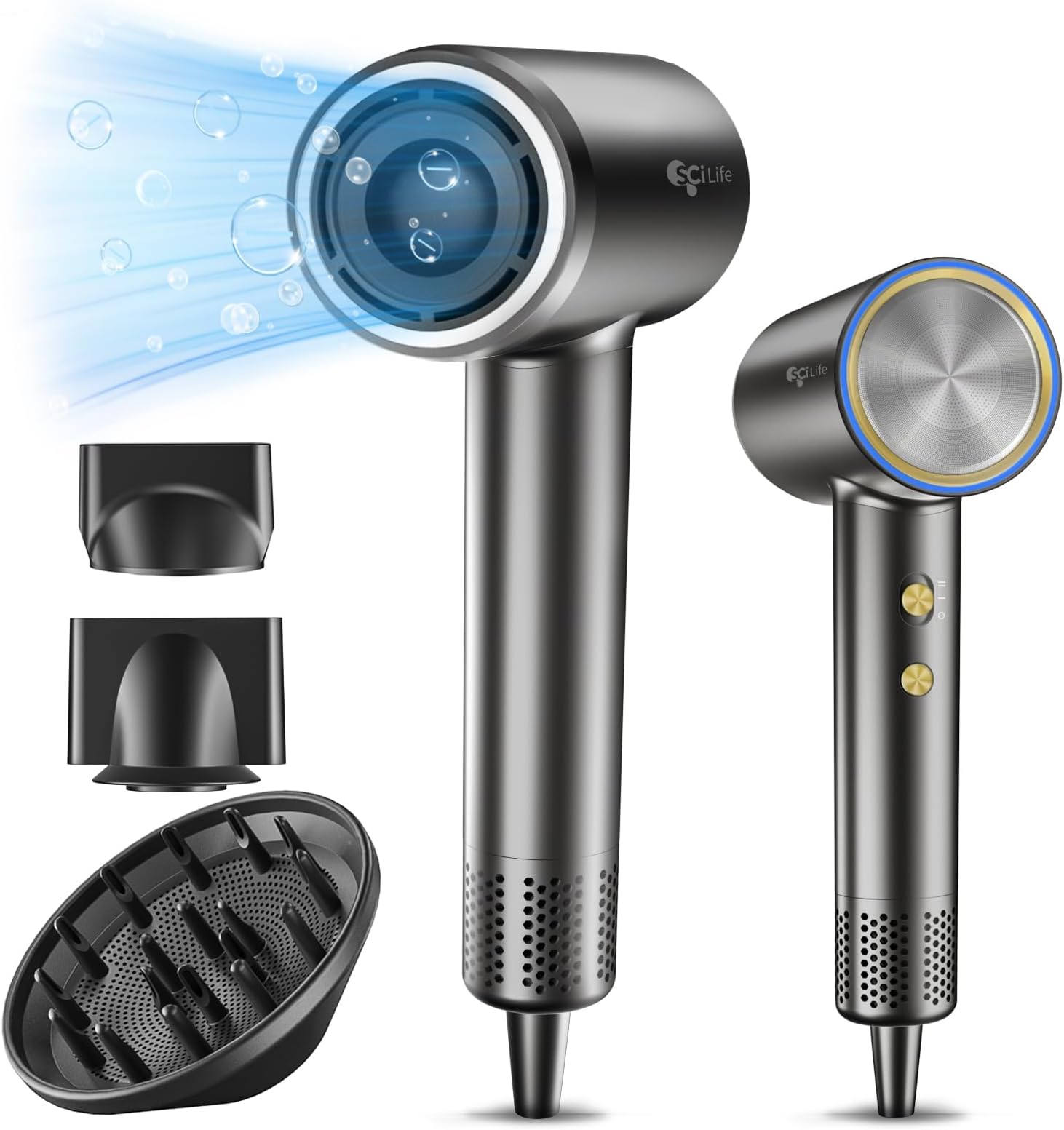 Amazon.com : Hair Dryer, 1500W IMMOSO 110,000 RPM Brushless Motor ...