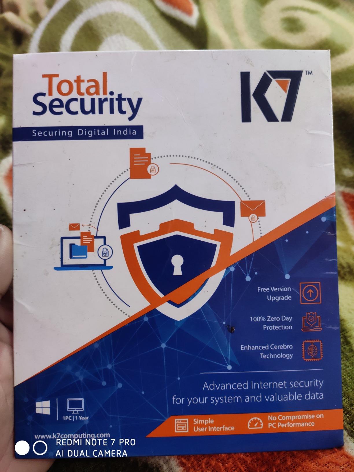 K7 Security | Total Security | 1 Pc | 1 Year | Activation Key / Voucher ...