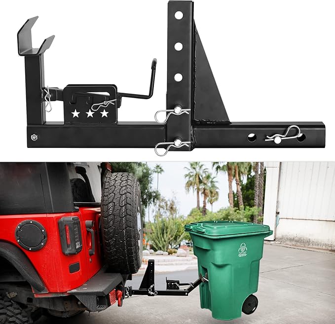 Amazon.com: BESTZHEYU Adjustable Trash Can Transporter Hitch Fit for ...