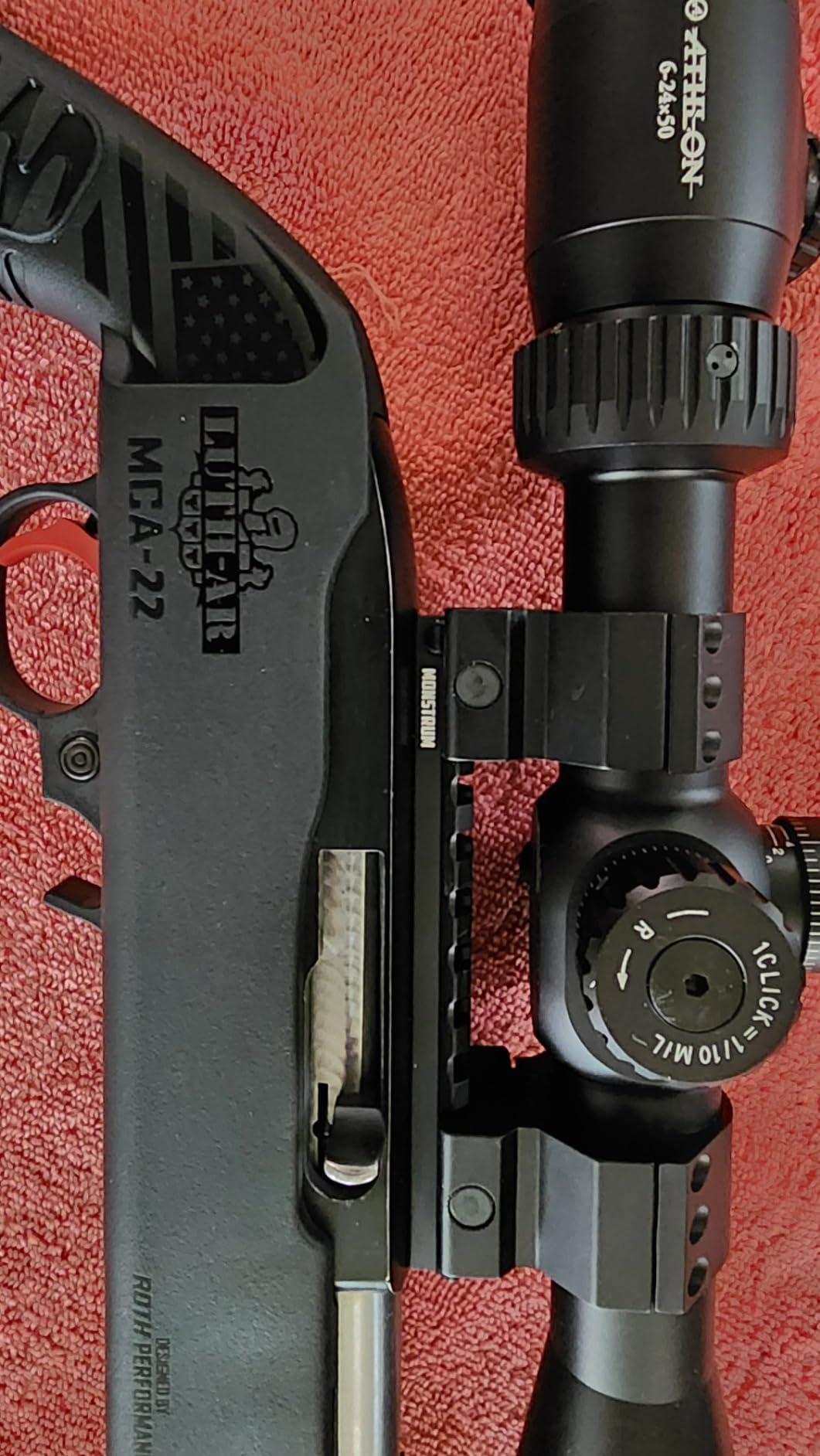 Amazon.com: Monstrum Ruger 10/22 Picatinny Rail Mount with Integrated ...