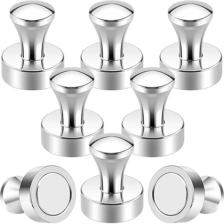 Wukong 8 PCS Neodymium Magnet Push Pins,N35 Strong Push Pin Magnets for ...