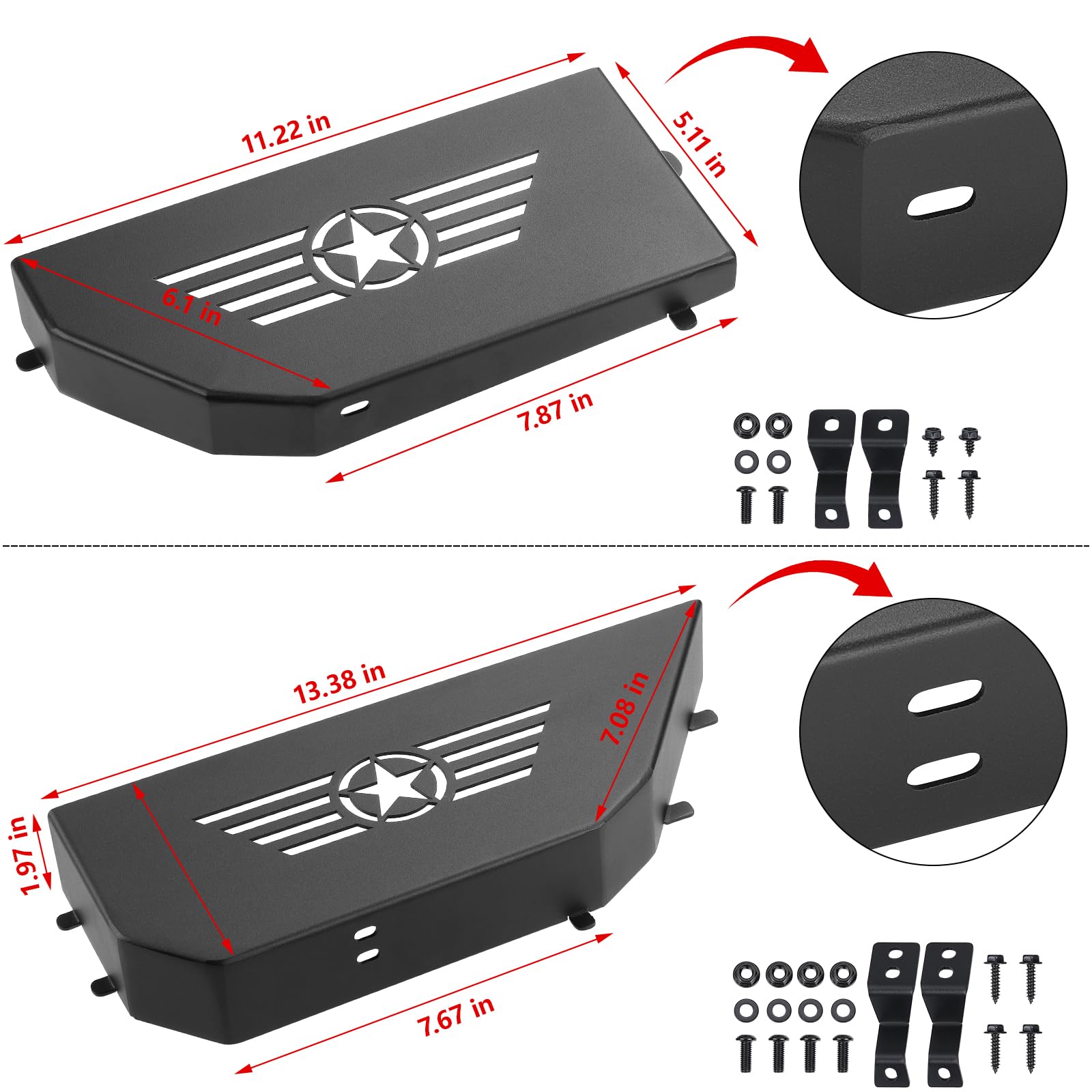 Snapklik.com : Metal Front & Rear Door Storage Pockets, Door Side ...