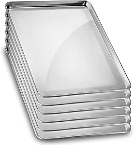 Amazon.com: Zhehao 6 Pcs 24 x 16 Inch Aluminum Cookie Sheet Large Full ...