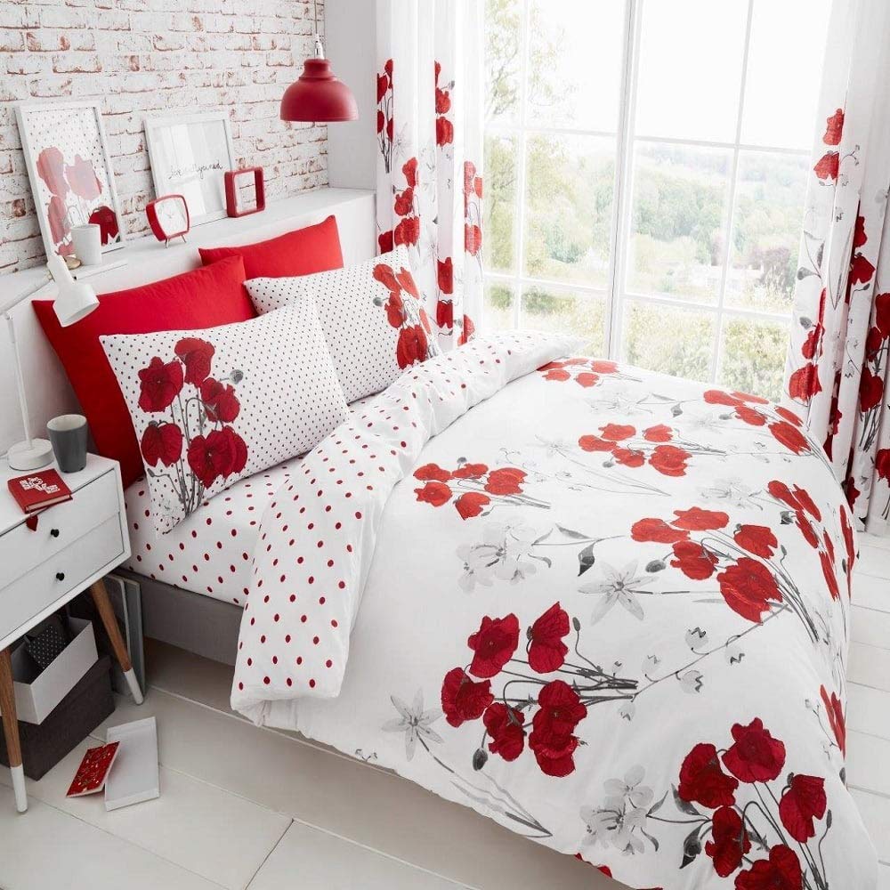 Gaveno Cavailia Luxury POPPY Bed Set with Duvet Cover and Pillow Case ...