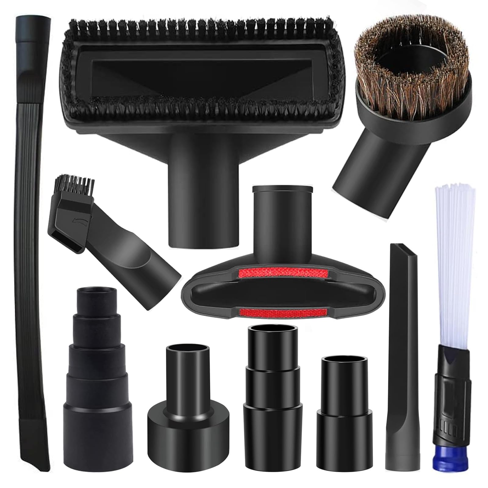 11PCS Universal Vacuum Attachment Kit Wet Dry Plastic Vacuum Hose ...