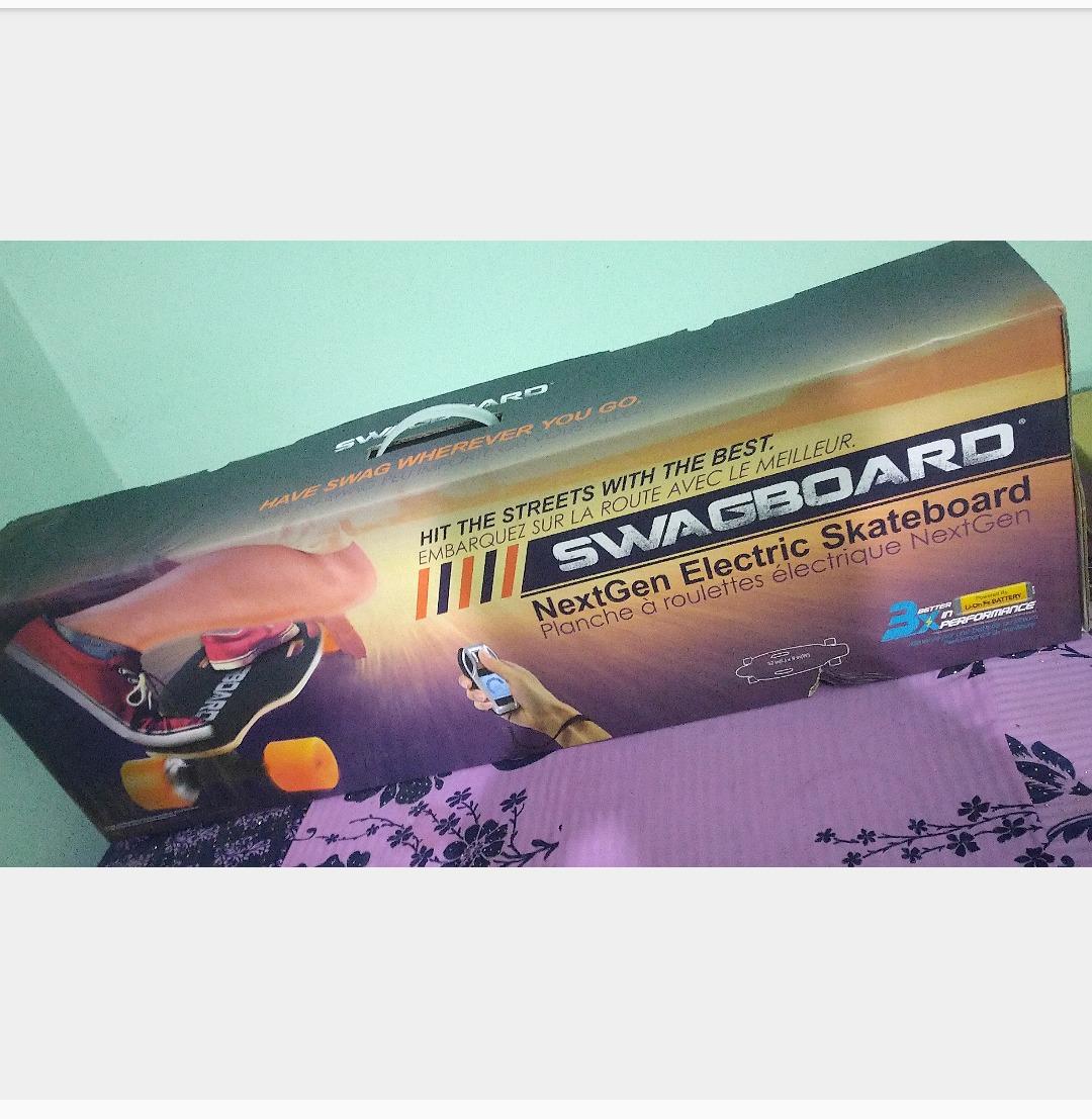 Swagtron 66242-2 Swag Board NG-1 Motorized Electric Skateboard (Black ...