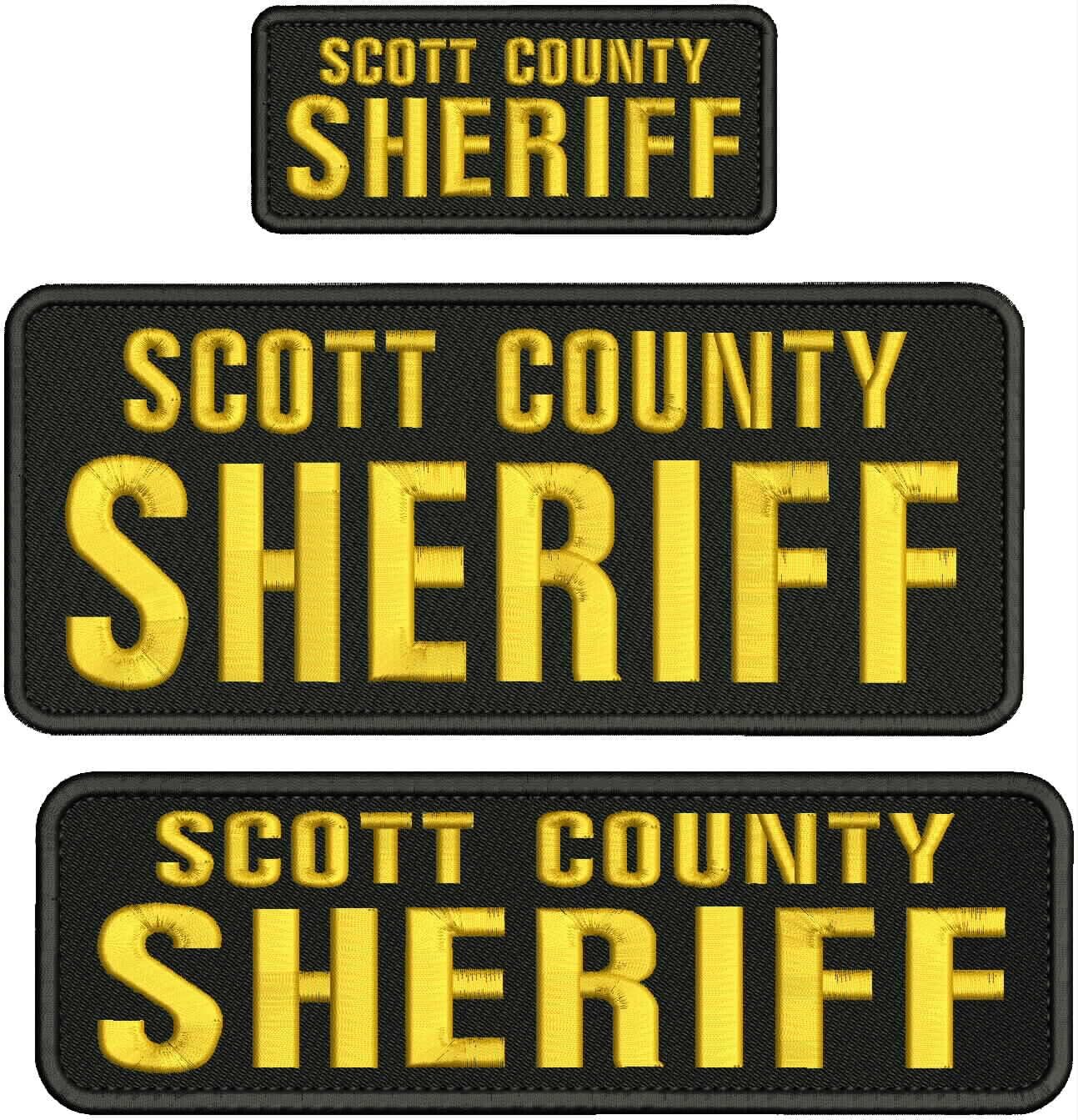 Amazon.com: Embroidered Patch Scott County Sheriff EMB Patches 4X10 ...