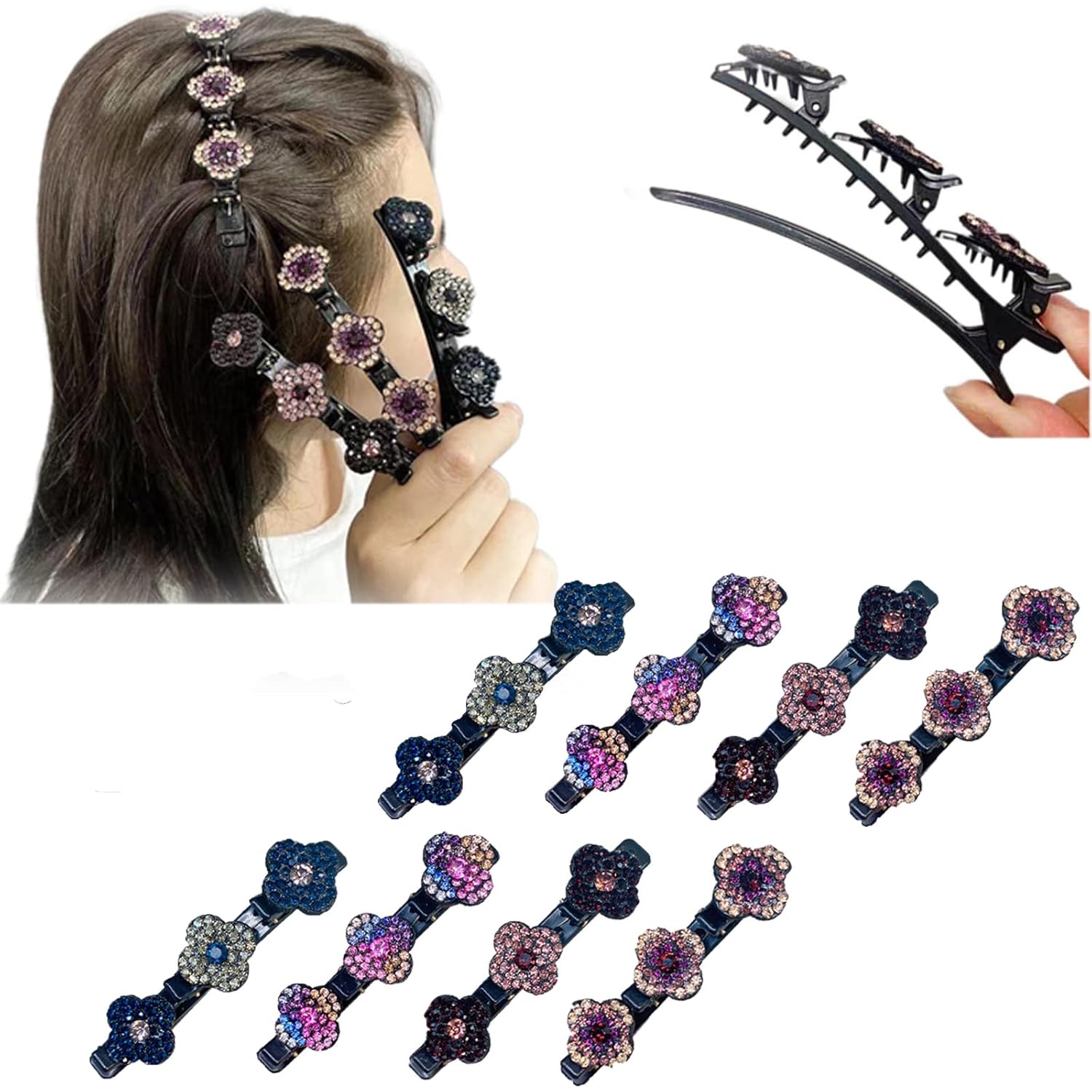 Amazon.com : Satin Fabric Hair Bands, Four-Leaf Clover Hairpin Duckbill ...