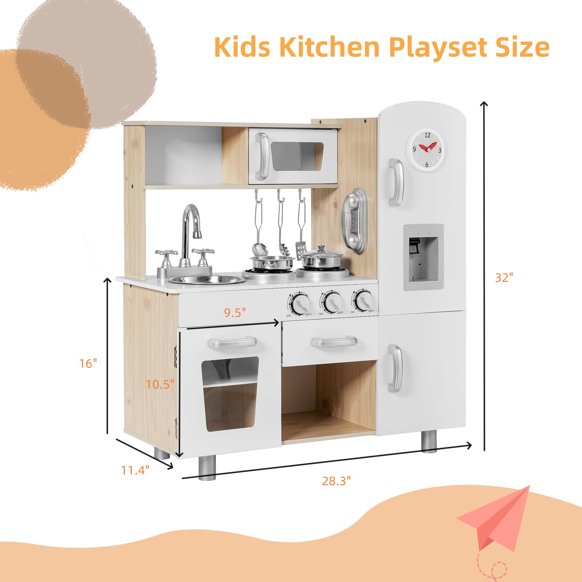 Snapklik.com : MAMIZO Kids Kitchen Playset, Preschool Cooking Kitchen ...