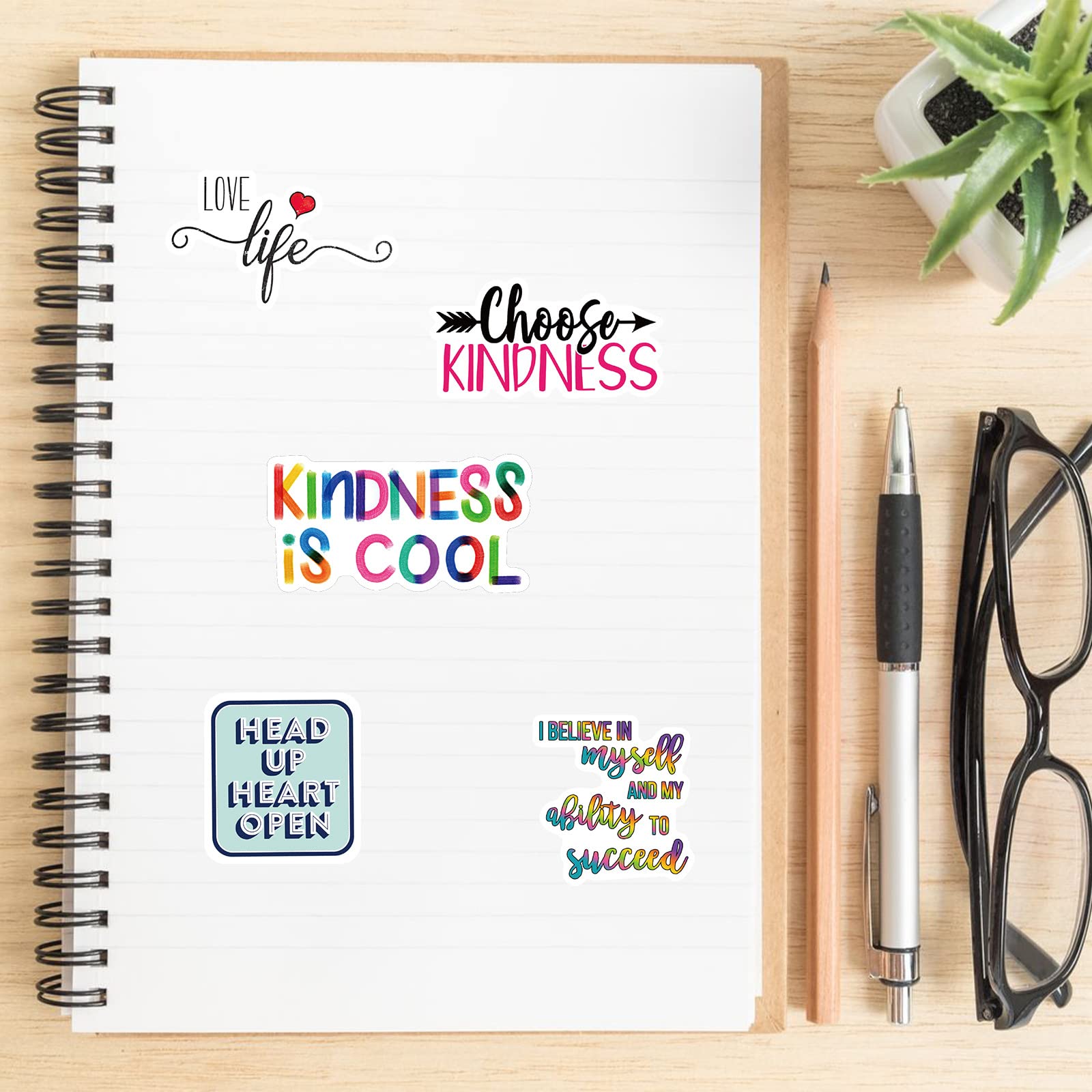 Snapklik.com : Inspirational Stickers Pack, 52PCS Encouraging Positive ...