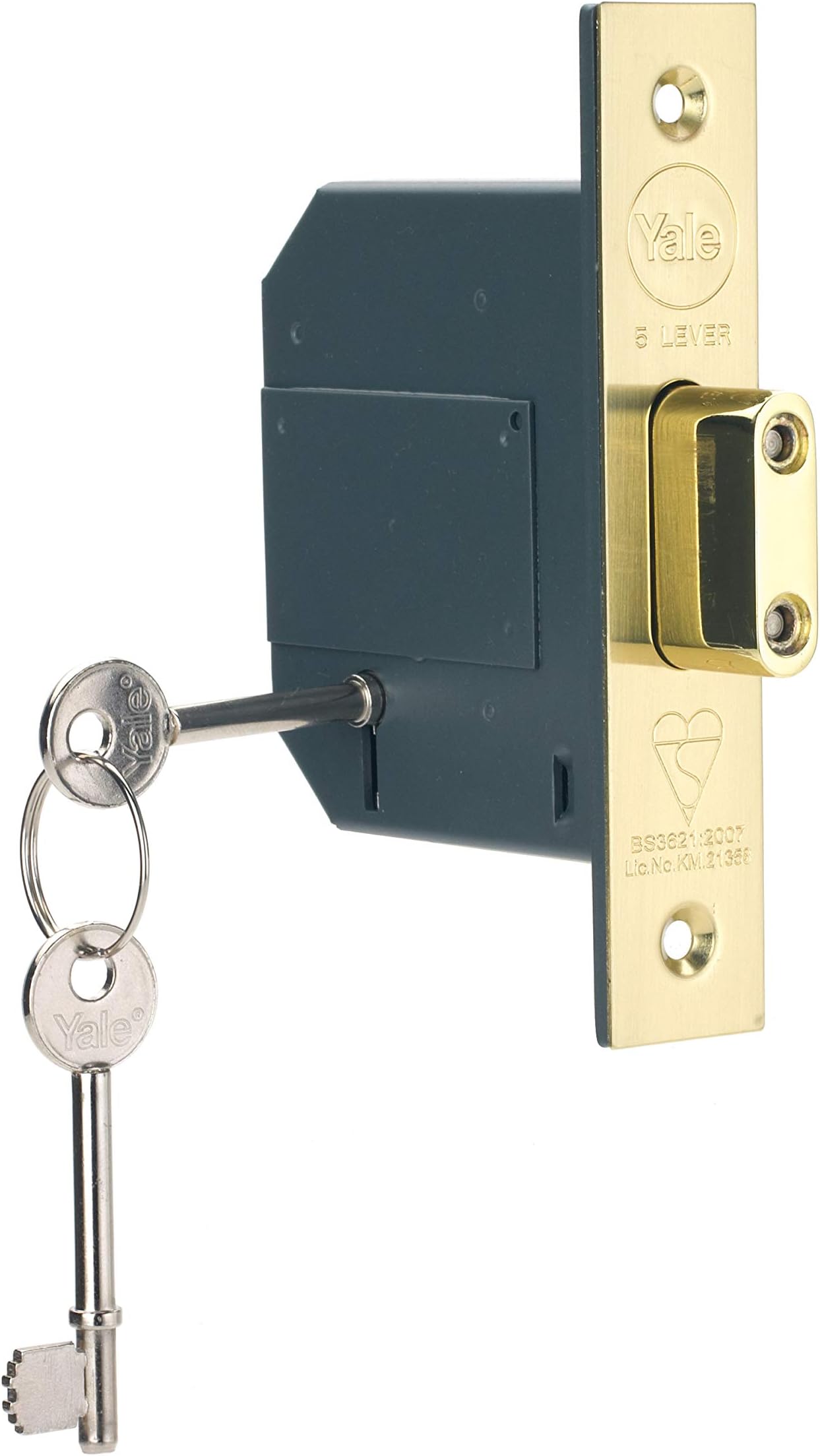 TSS High Security 5 Lever British Standard Mortice Deadlock with 3 Keys ...
