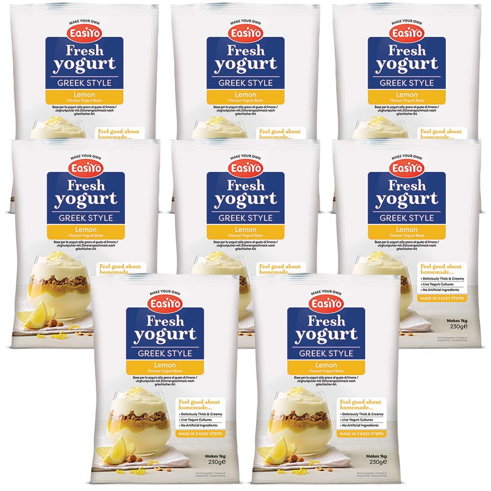 Buy Greek Style Lemon EasiYo Yogurt 8 Sachet Pack | Each Sachet Makes ...