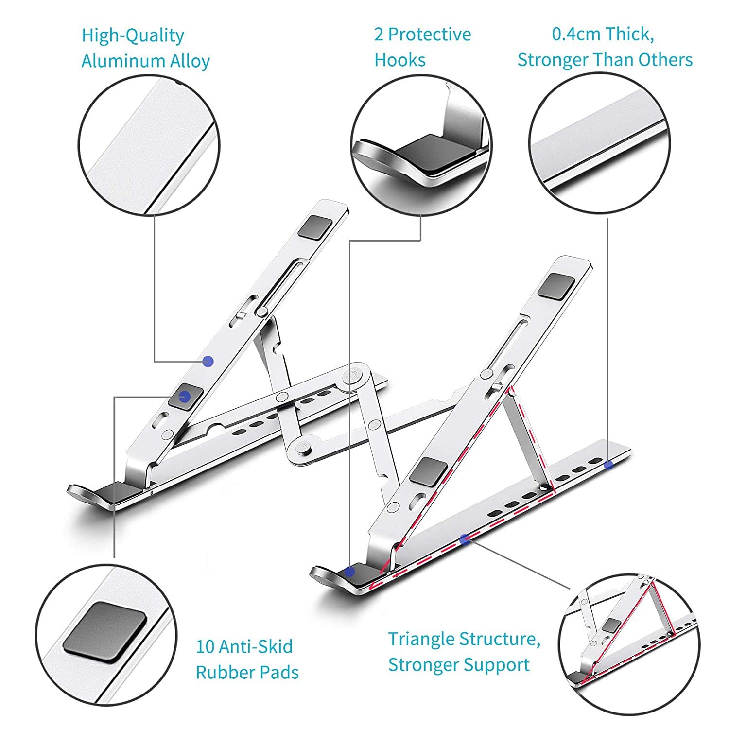 Buy Nistha Laptop Stand, Portable & Foldable Riser Computer Stand ...