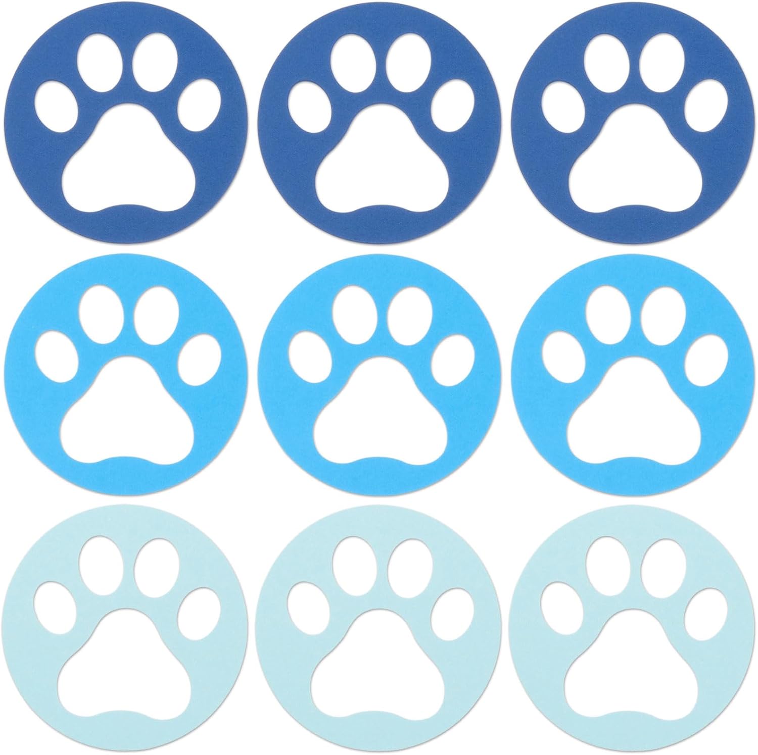 Amazon.com: MixTeach 201 Pcs Blue Paw Print Cutouts Paper Paw Print ...