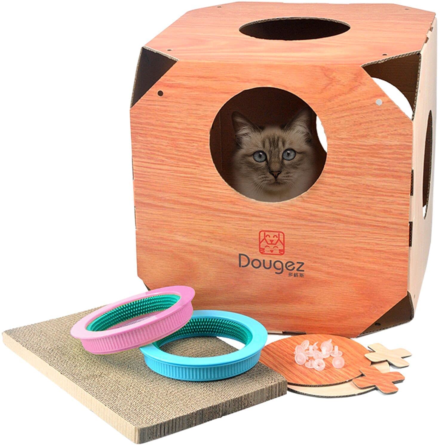 MeowWoof Eco-Friendly Cat Tunnel Cubes & Modular Cat Tree, House ...