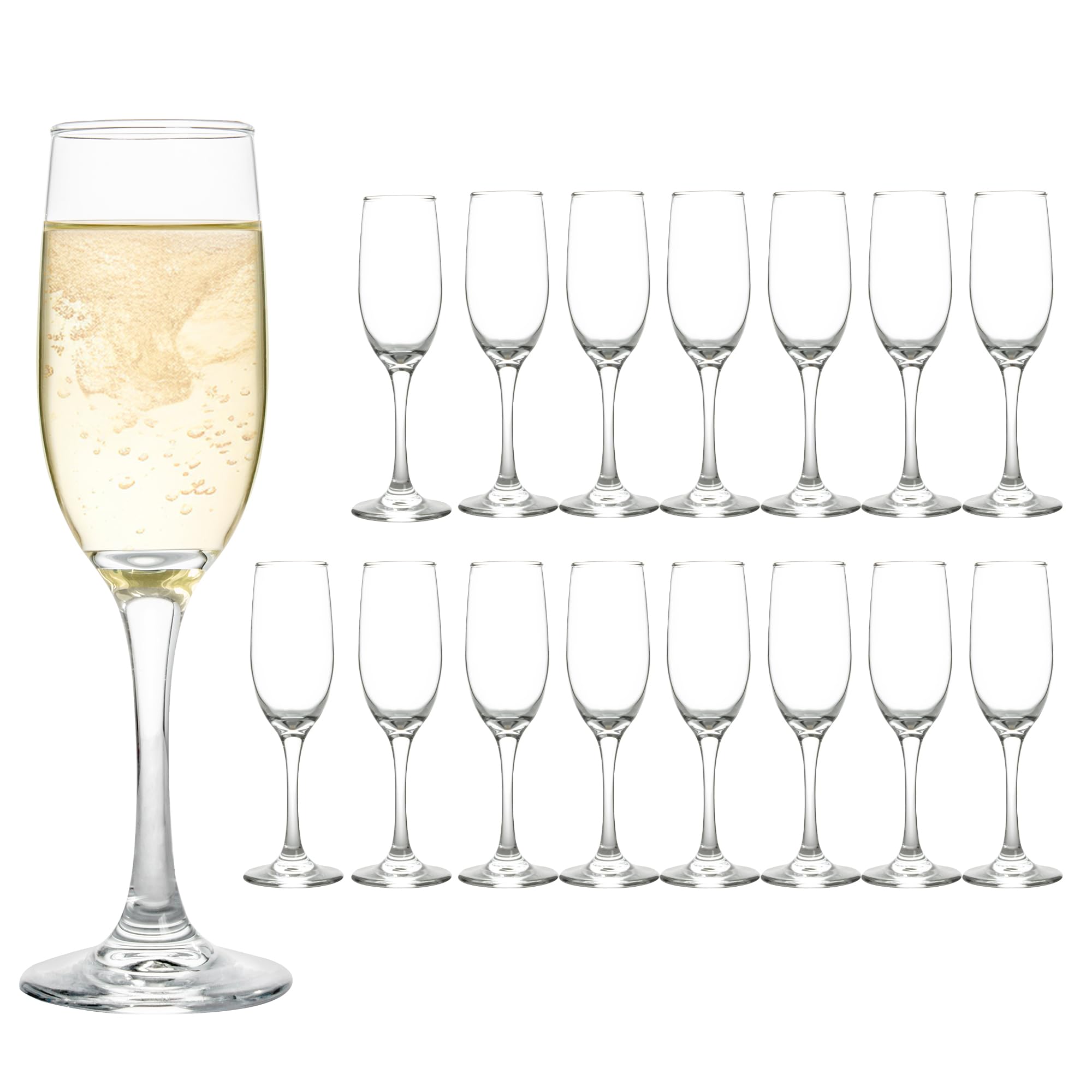 Amazon.com | HAKEEMI Elegant Champagne Flutes Set of 16 Champagne ...