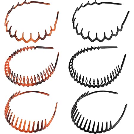 Amazon.com : Set of 2 Plastic Headband Zigzag Headband Sharks Tooth ...