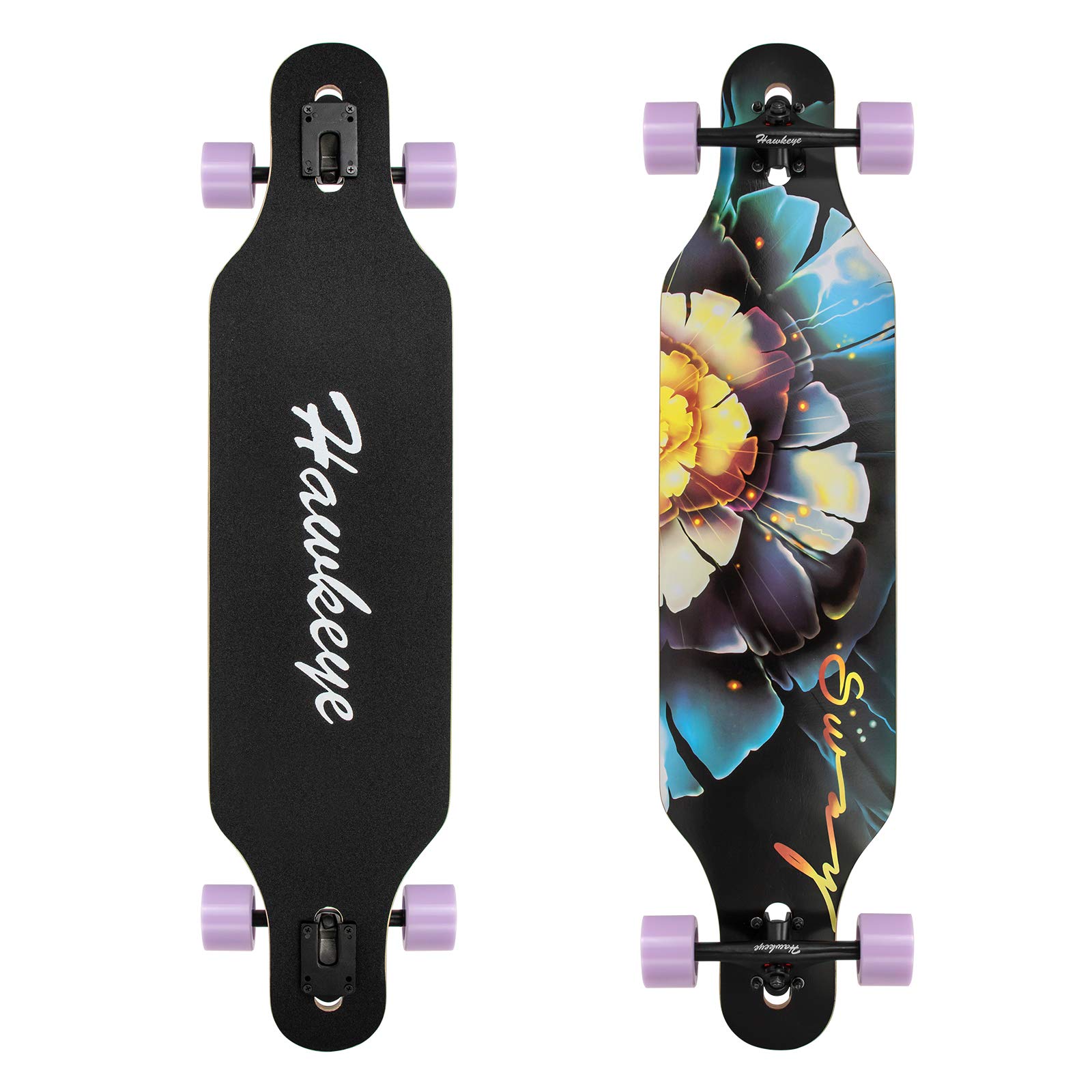 Hawkeye 41 inch Freeride Longboard 8 Layer Canadian Maple Wood ...
