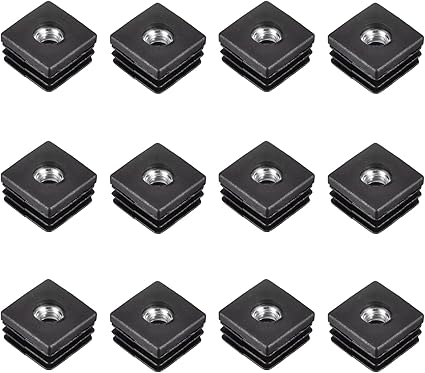Amazon.com: uxcell 8Pcs Inserts for Square Tubes with M8 Thread, for 0. ...