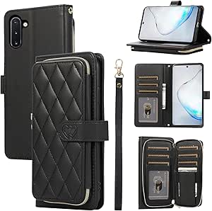 Amazon.com: Furiet Wallet Case for Samsung Galaxy Note 10 5G with Detachable Wrist Strap, 9 ...