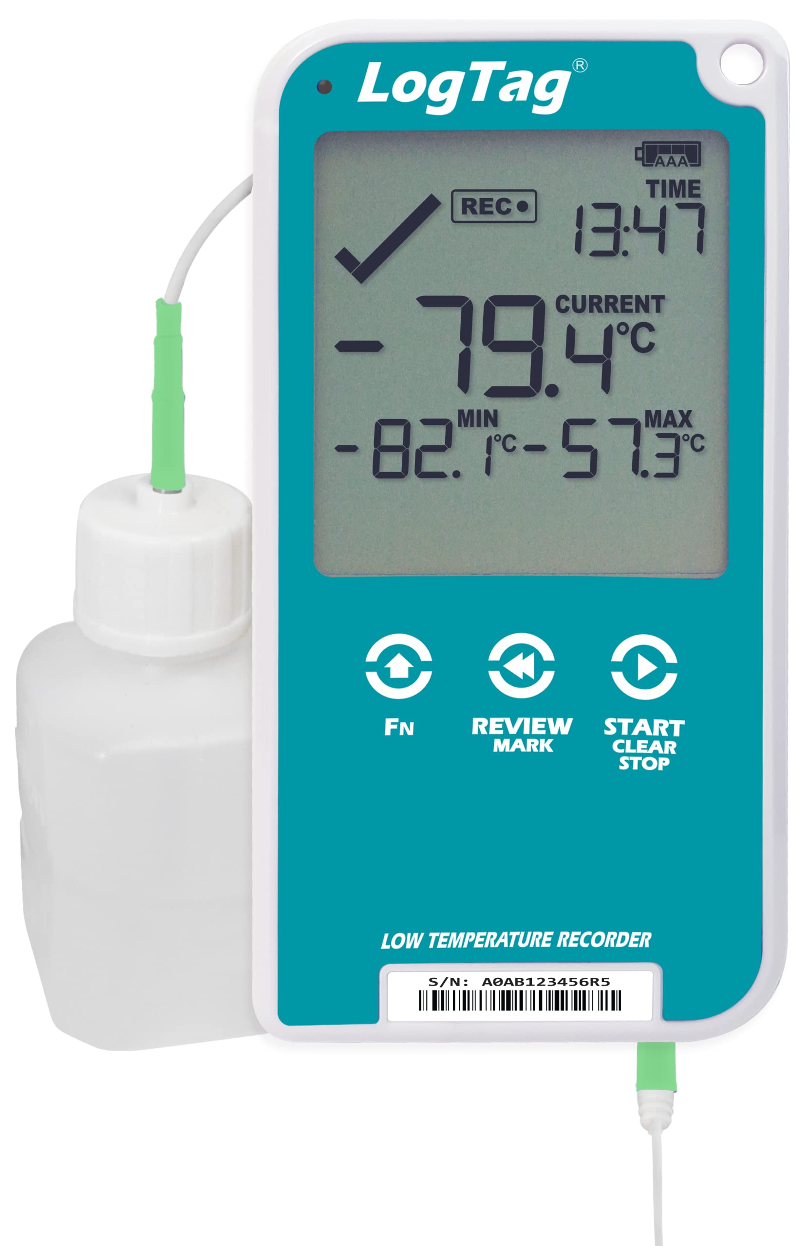 LogTag UTREL30-16 Single Channel Kit Includes: Data Logger, ST10M-15 ...
