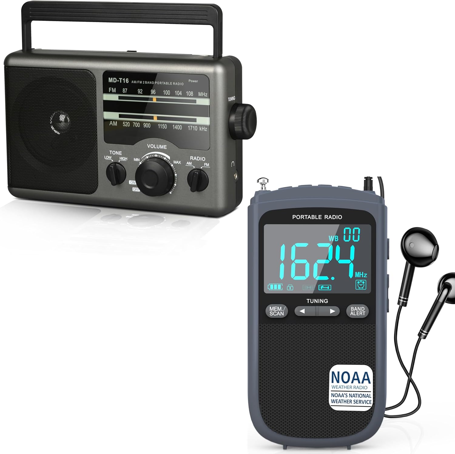 Amazon.com: Greadio Emergency NOAA Weather Radio, Weather Alert Radio ...