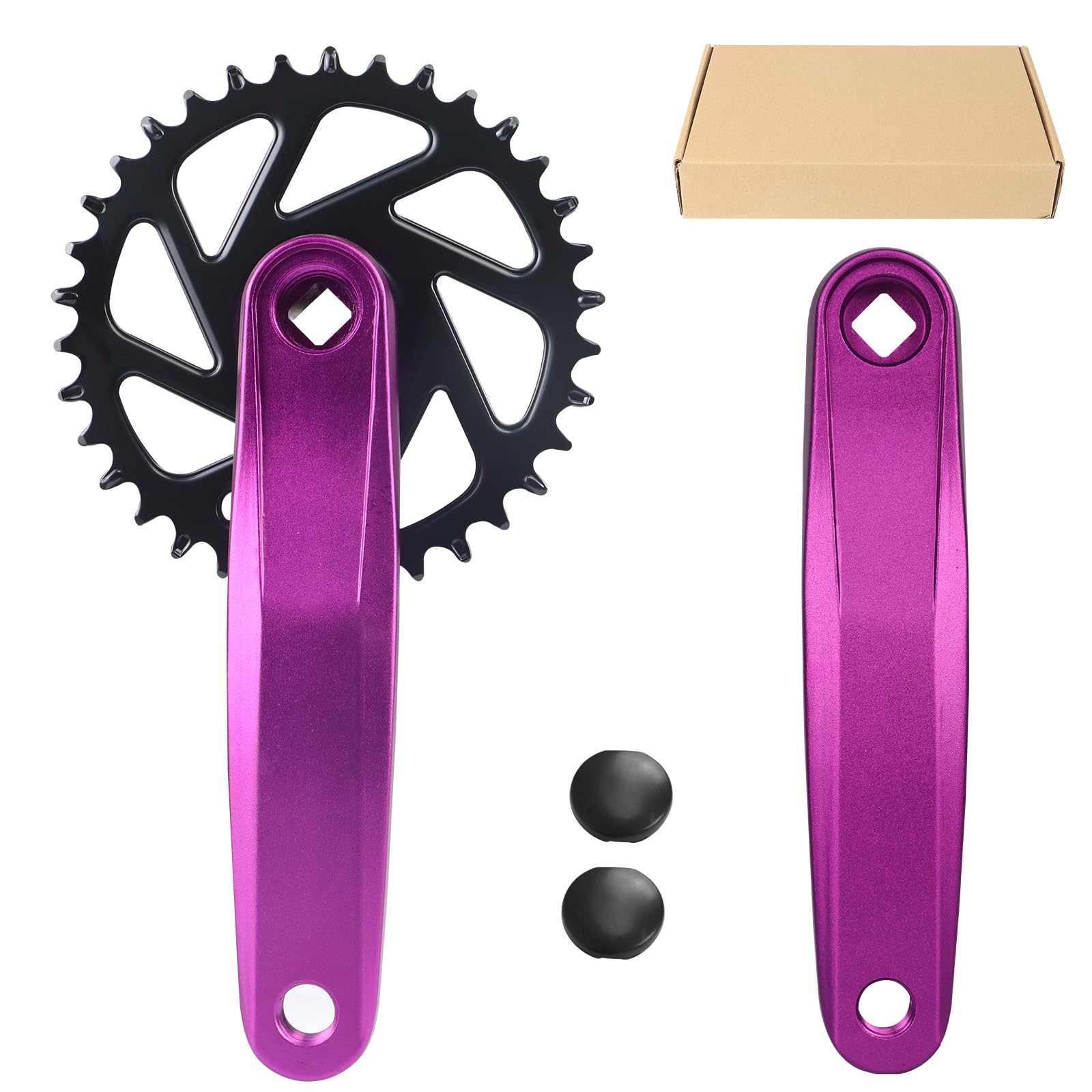 Amazon.com: BALINGE Bike Crankset 34T - 170mm Universal Square Crankset ...