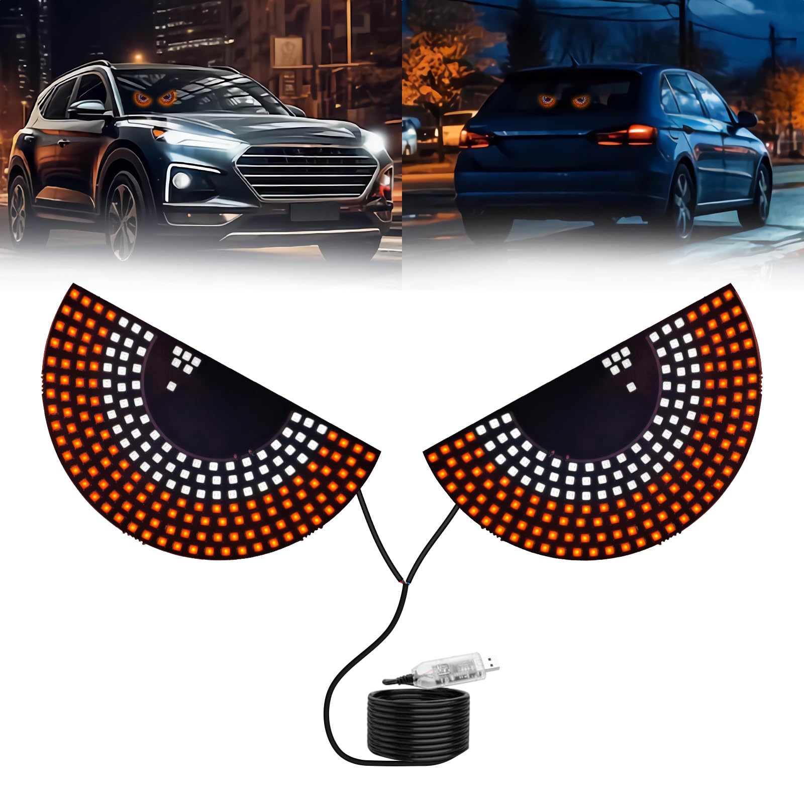 Amazon.com: LECART Devil Eyes Light for Windshield LED Demon Eye Lights ...