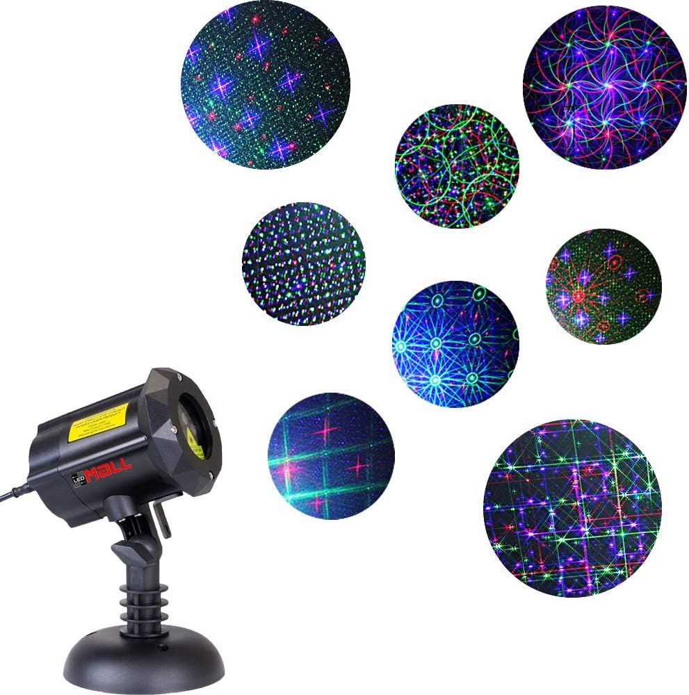 Amazon.com: LedMall Motion 8 Patterns in 1 Red, Green, and Blue Outdoor ...