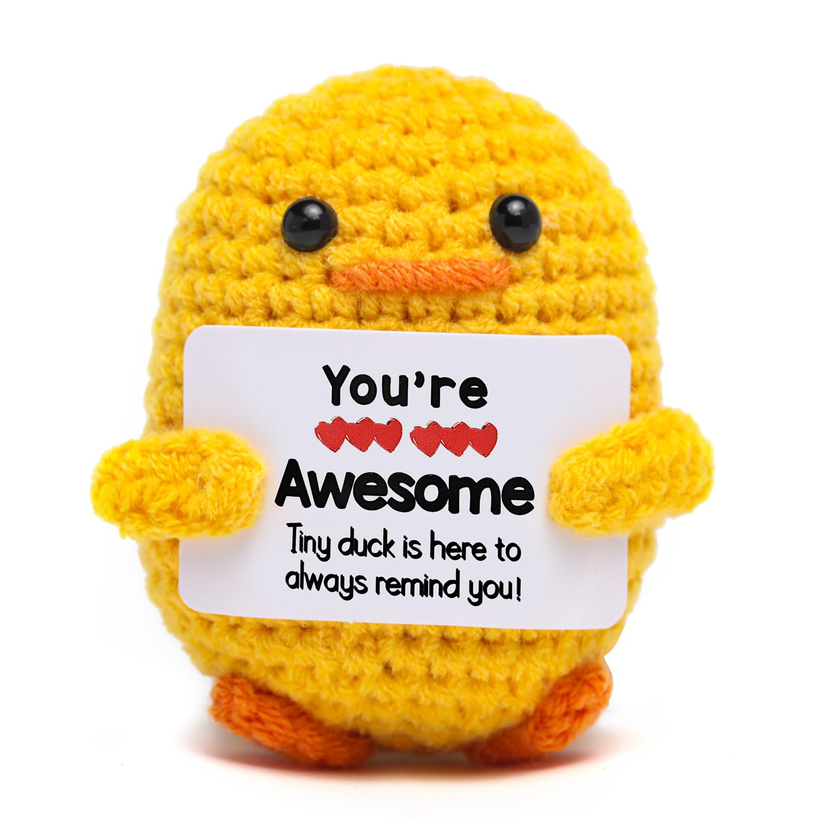 Amazon.com: Artlunar Funny Positive Duck Emotional Support Duck Crochet ...