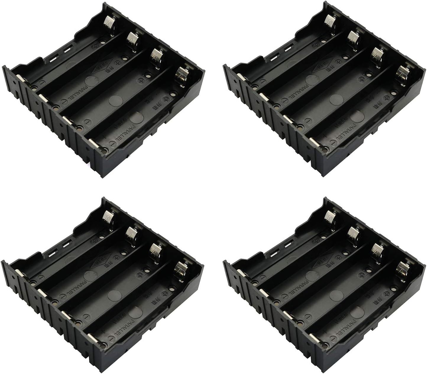 Amazon.com: RuiLing 4-Pack 18650 Battery Holder 4 Slots x 3.7V Battery ...