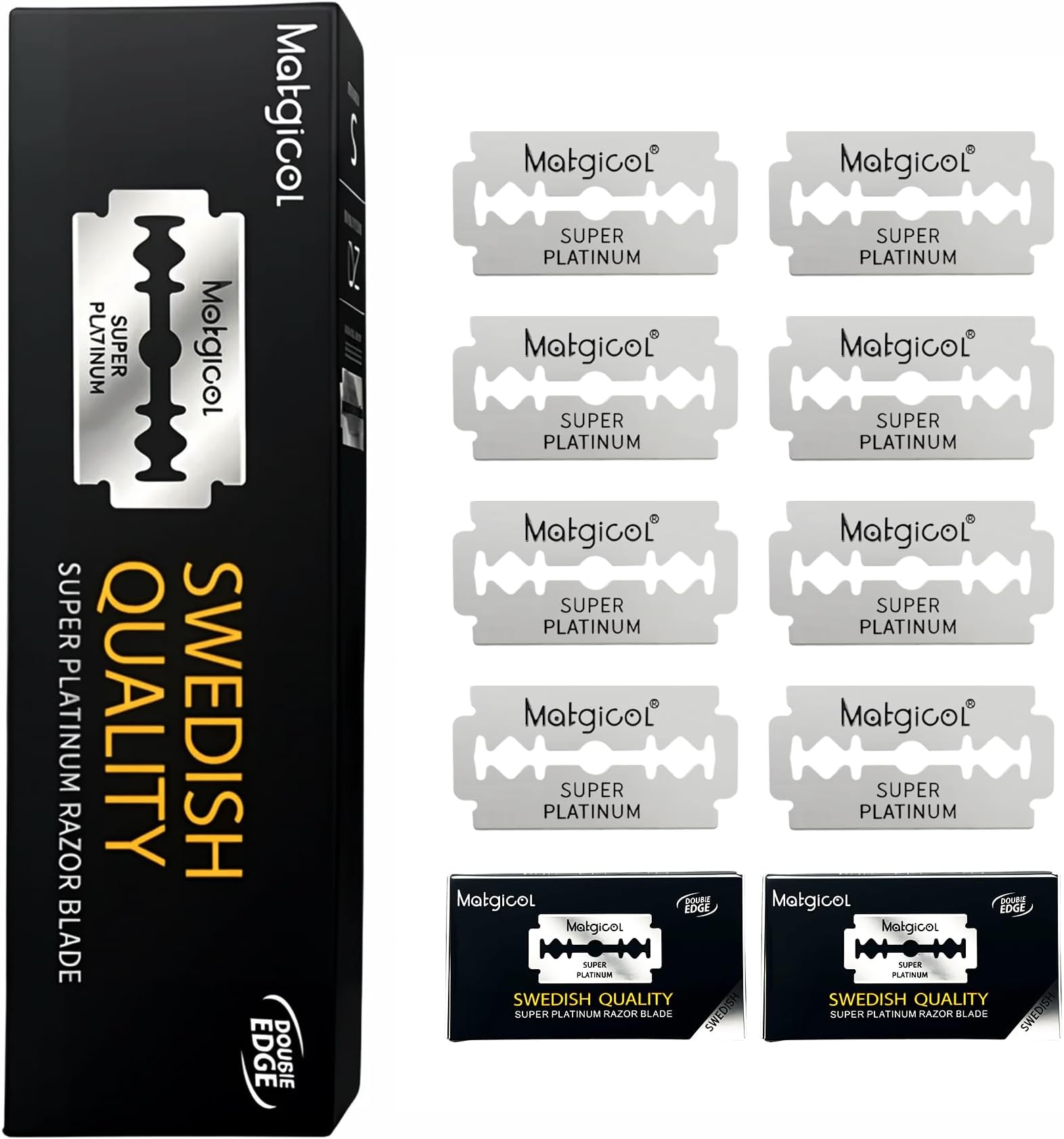 Amazon.com: 200 Croma Diamant Stainless Steel Double Edge German Razor ...