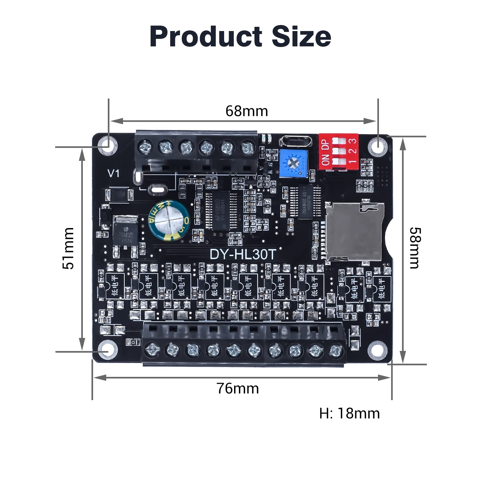 Snapklik.com : 30W Voice Playback Module, DC 9-24V Voice Broadcast ...