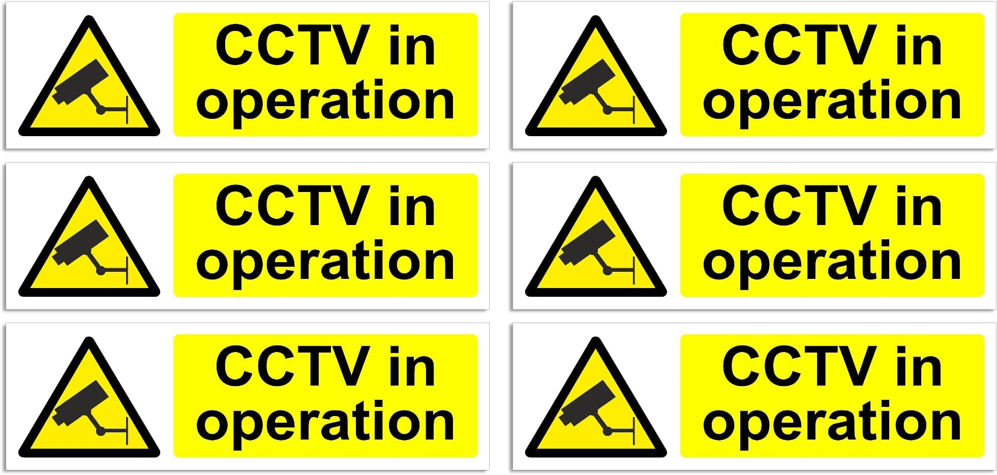 CCTV In Operation Sign – 2/4/6/10 Pack Self Adhesive CCTV Stickers ...