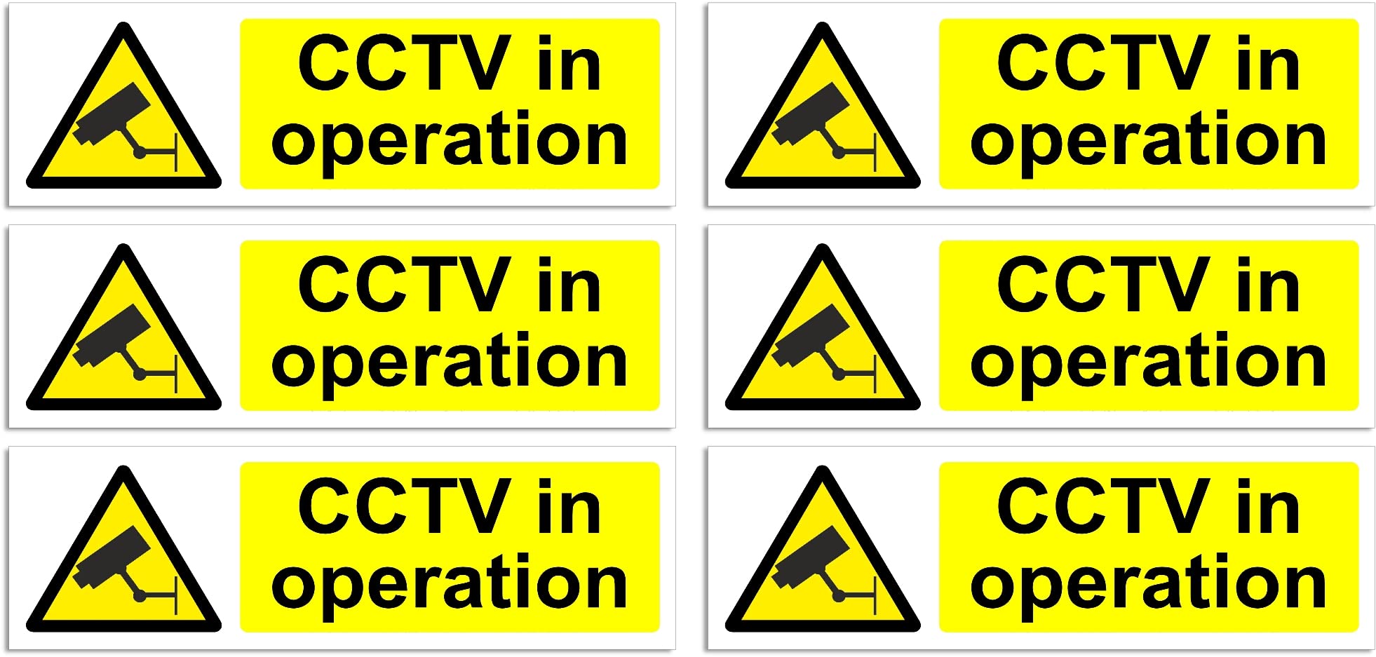 2/4/6/10PK CCTV Sign CCTV in Operation Sign CCTV Stickers 15cm x 5cm ...