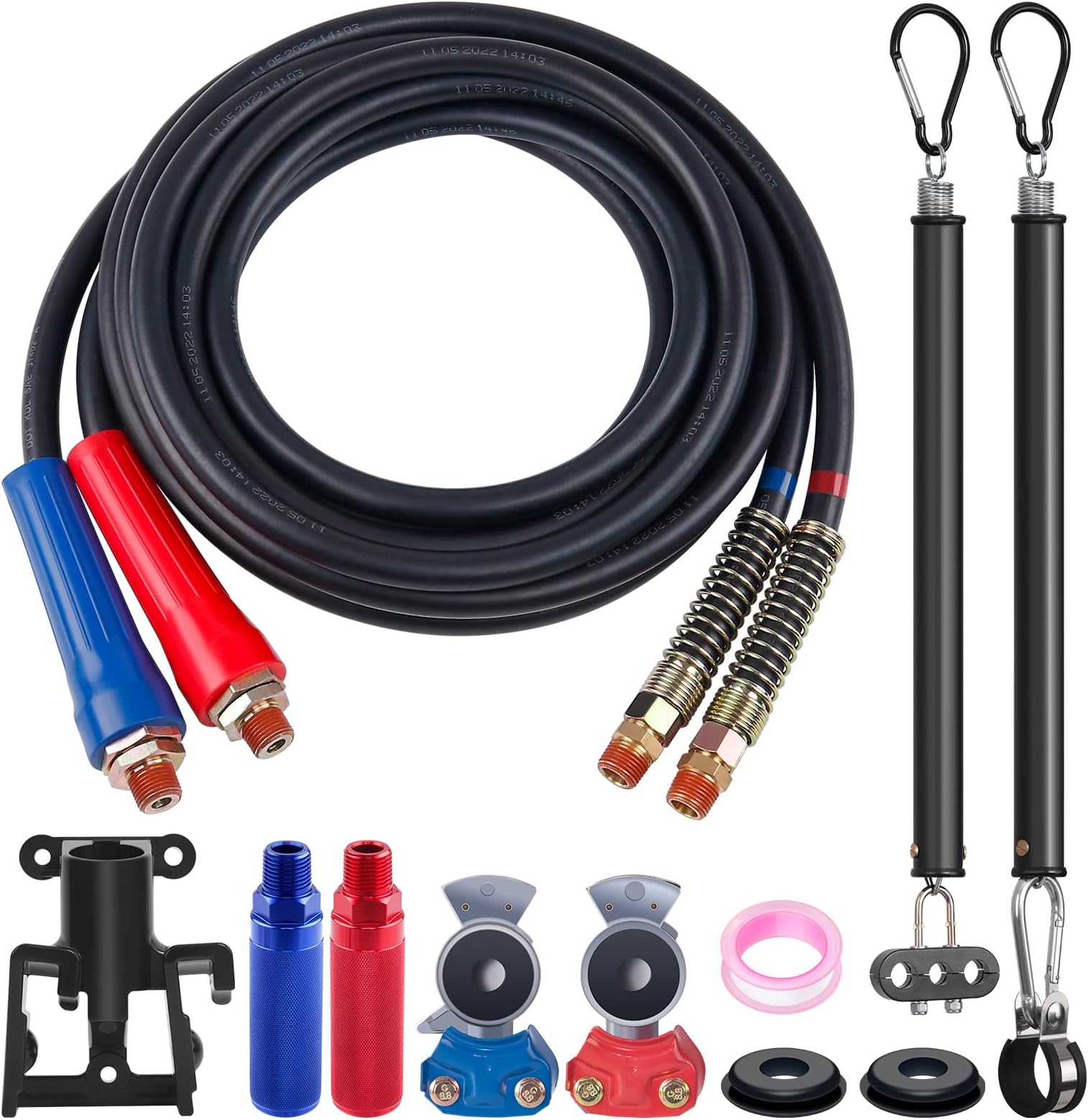 Amazon.com: YiaChuii 15 FT Semi Truck Air Line Kit Straight Heavy Duty ...