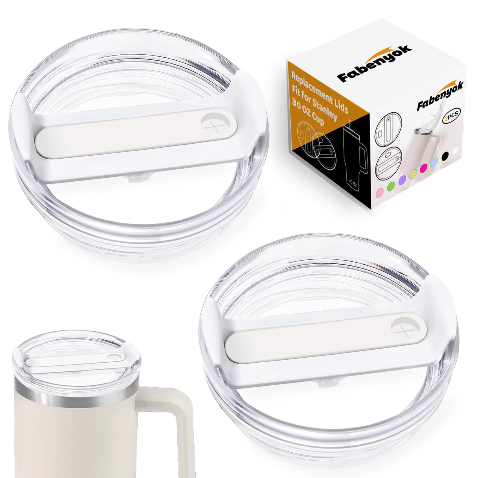 Snapklik.com : Fabenyok 30 OZ Tumbler Lid Replacement Fit For Stanley ...