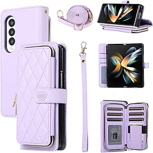 Amazon.com: Furiet Wallet Case for Samsung Galaxy Z Fold 4 5G 2022 with Wrist Strap Crossbody ...