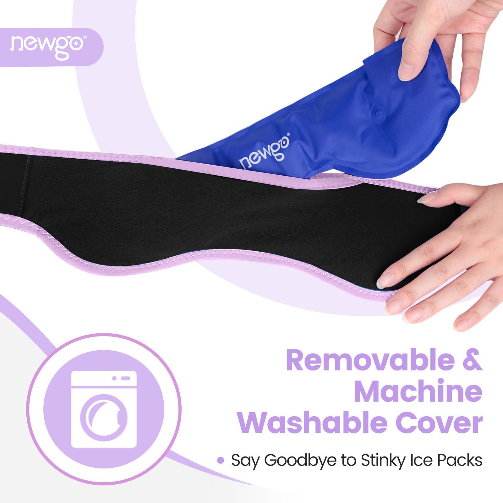 Snapklik.com : NEWGO Headache Ice Pack Head Wrap For Migraines, Cold ...