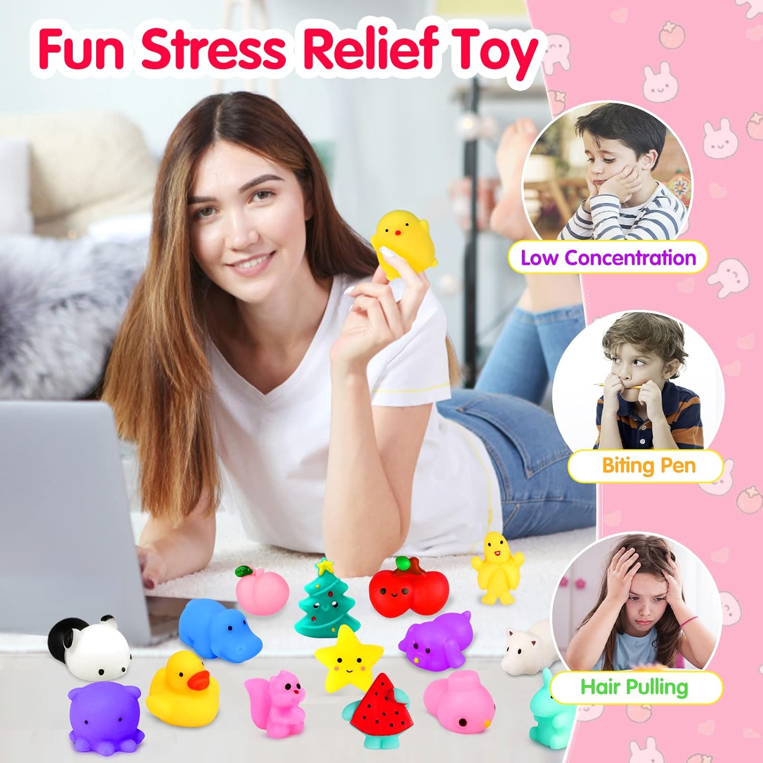 100-Pcs Kawaii Mini Squishy Toy Set for Kids- Australia | Ubuy