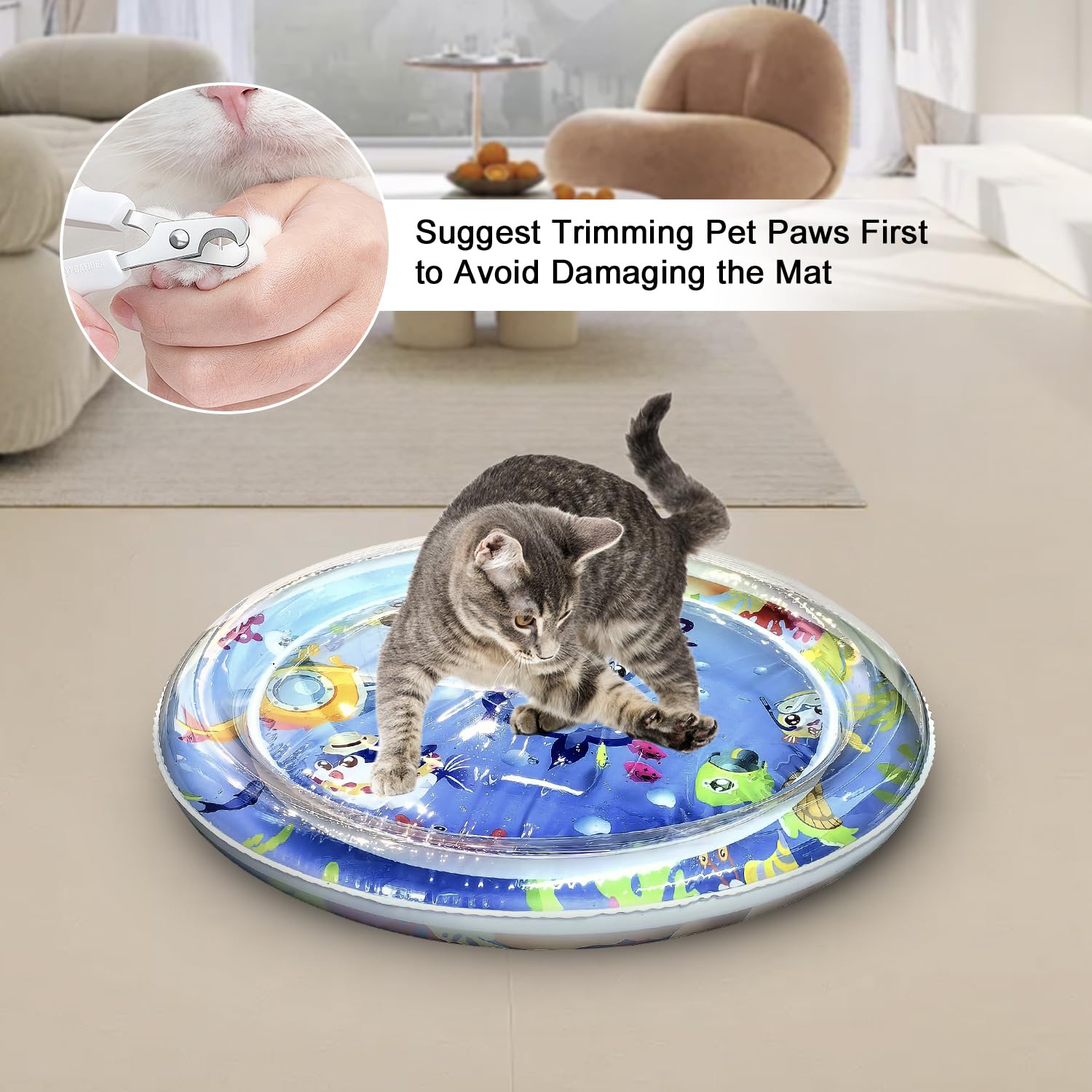 Cat Cooling Mat Water-Filled Cooling Mat For Cats & Dogs - Portable Pet ...