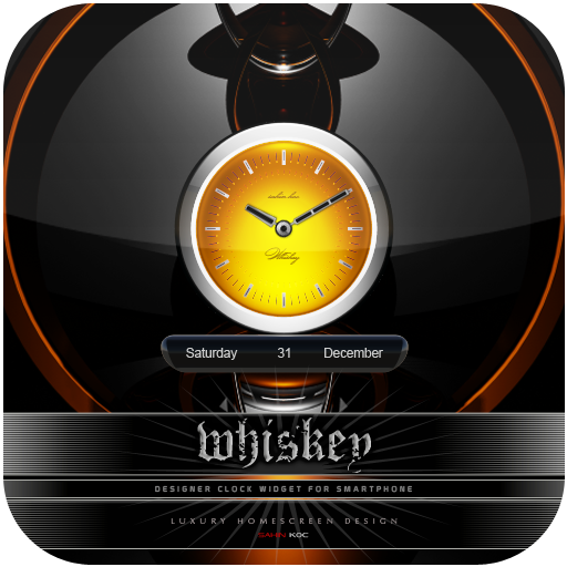 Whiskey Beautiful Clock Widget Theme for Android - App on the Amazon Appstore