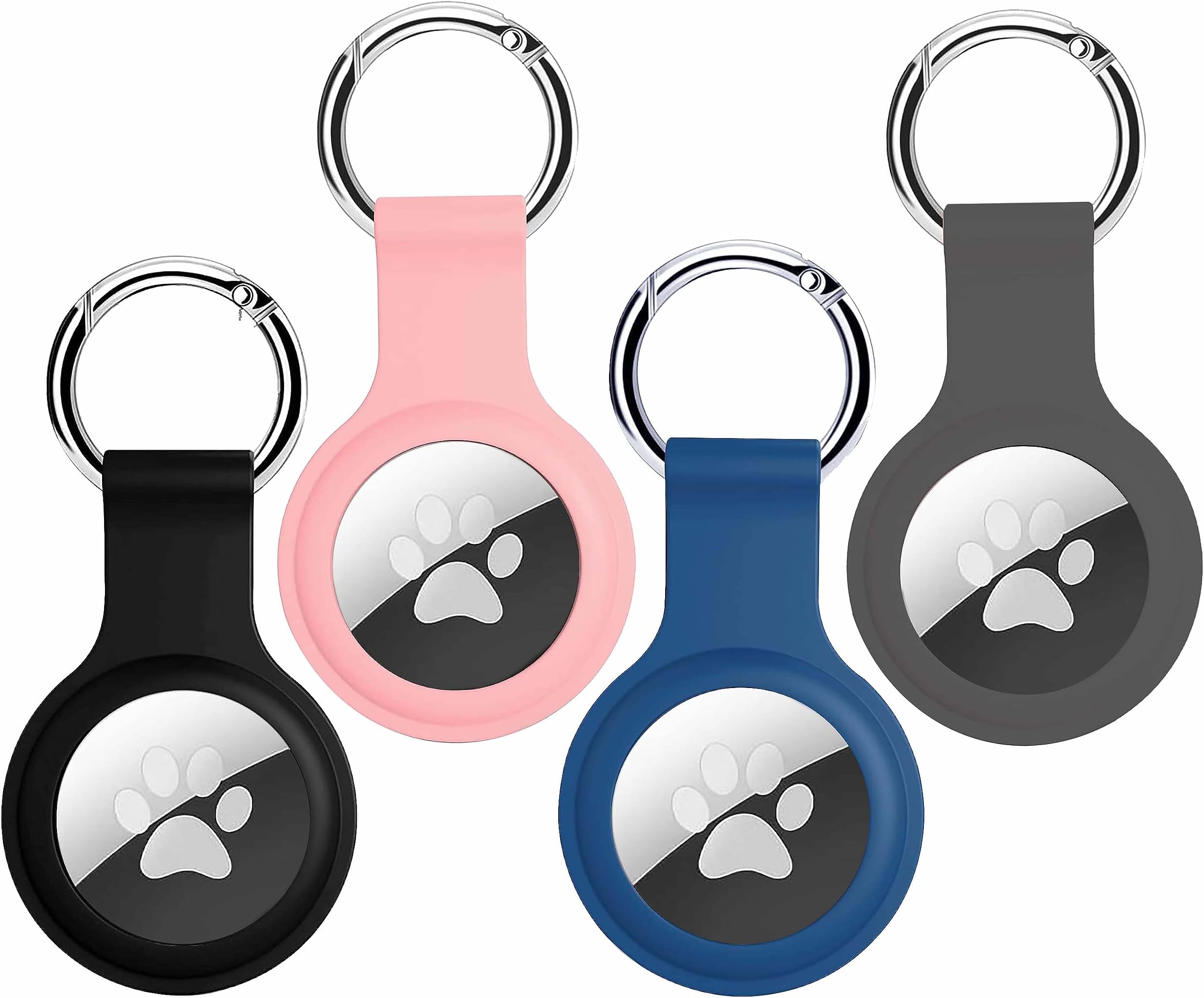 Air tag Holder 4 Packs Airtag keychain Holder Silicone Airtags Case for ...