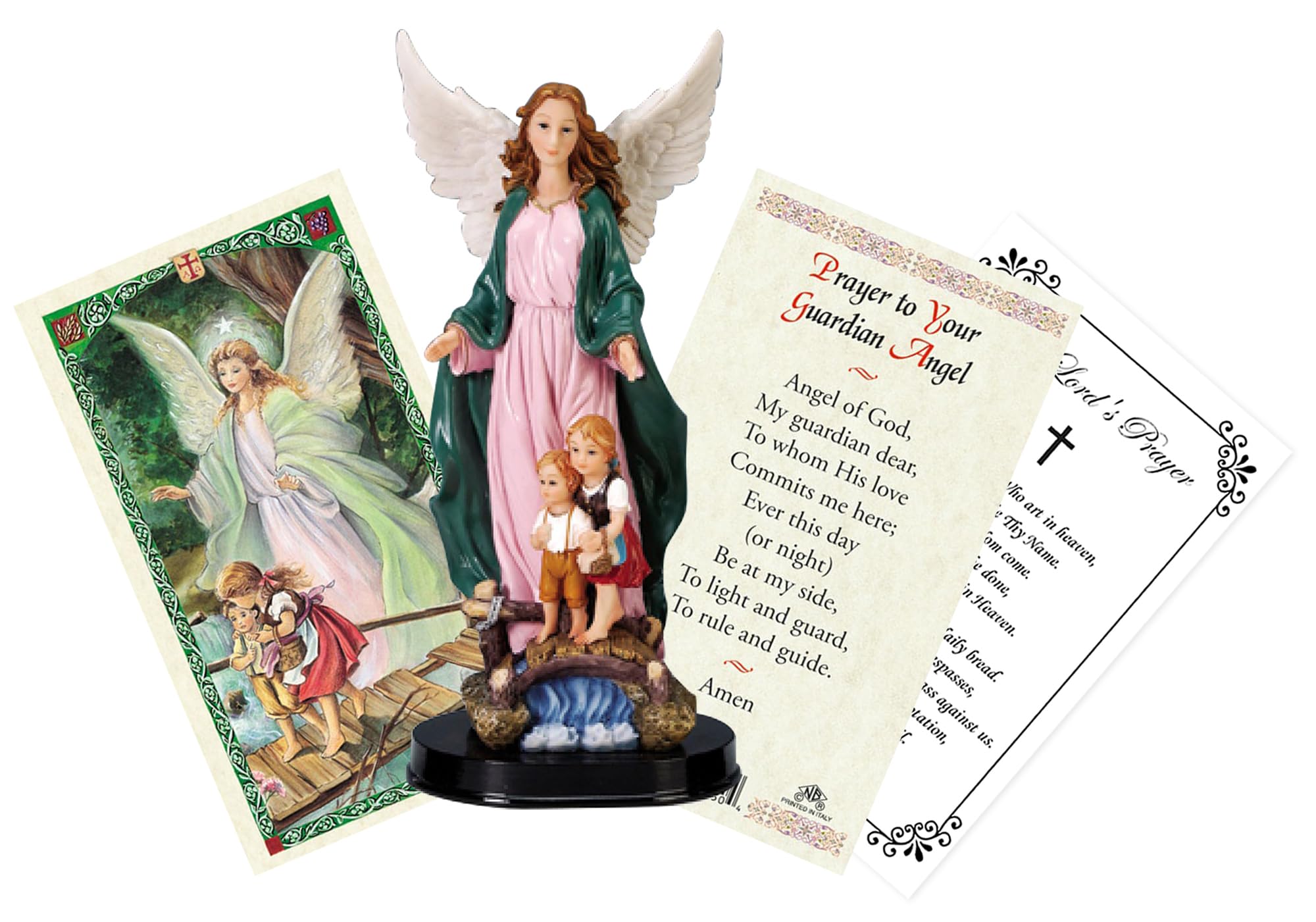 Amazon.com: Guardian Angel Statue with Children On Bridge - Guardian ...