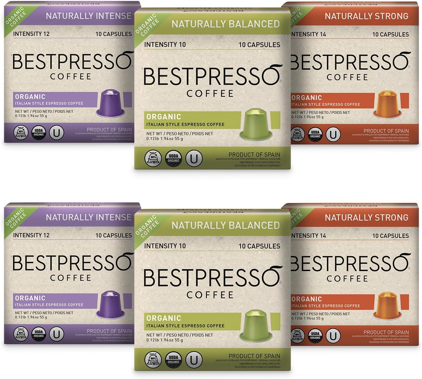 Amazon.com: Organic USDA Bestpresso Coffee Aluminum Espresso Pods For ...