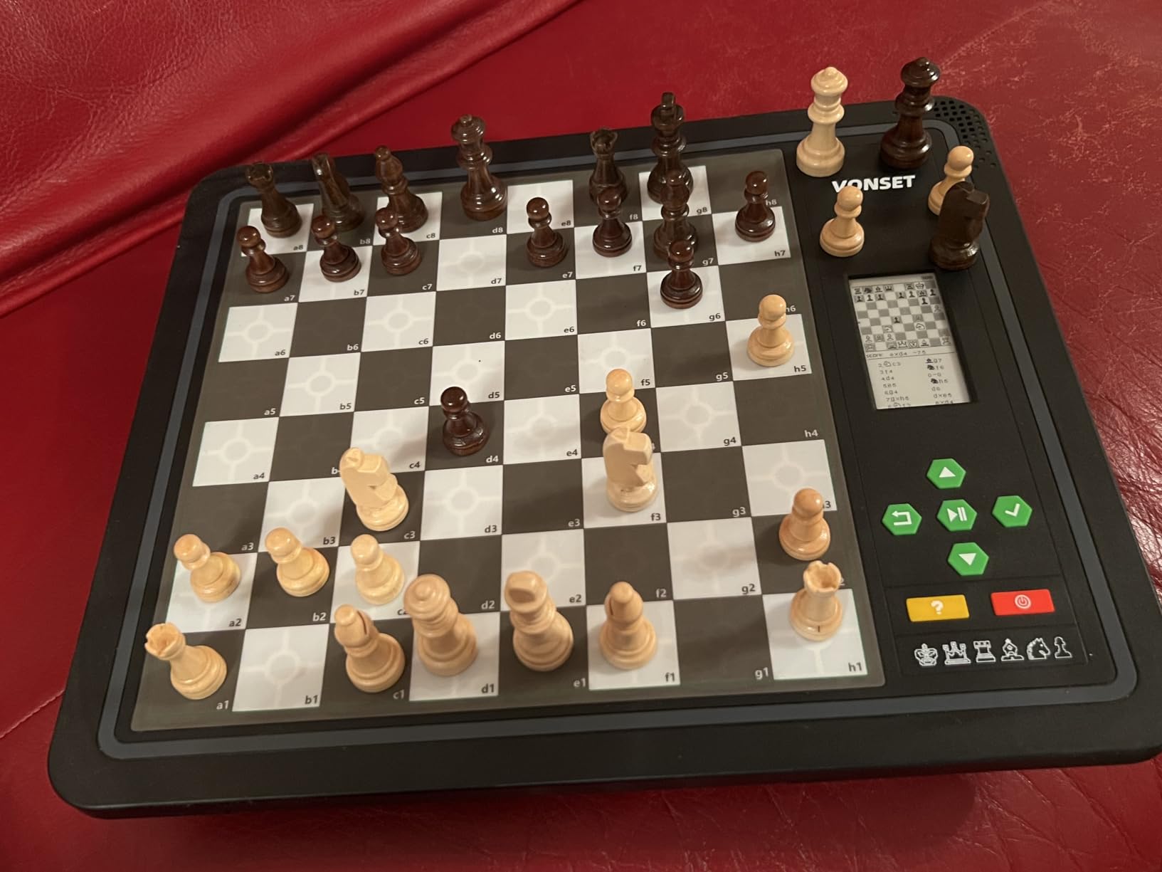 Vonset Wooden Chess Pieces 2 Extra Queens 34PCS Chess Pieces Only No ...