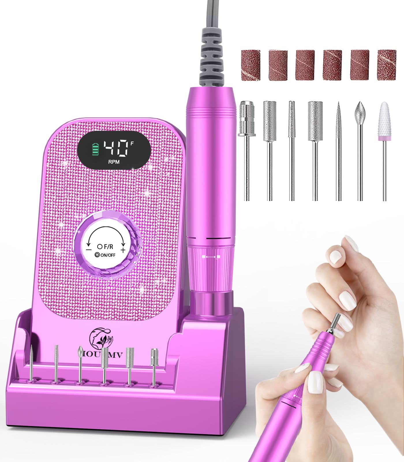 Amazon.com: Portable Nail Drill Electric File: Professional Nail E File ...