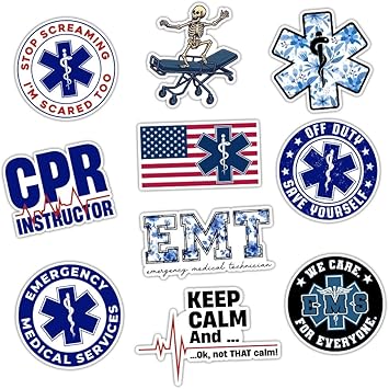 Amazon.com - ULTRAVUTT [10pcs-3''] EMS EMT Sticker, Emergency Medical ...